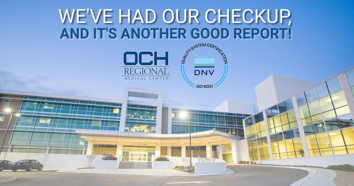 OCH Recertified to ISO 9001 Quality Management System by DNV - OCH